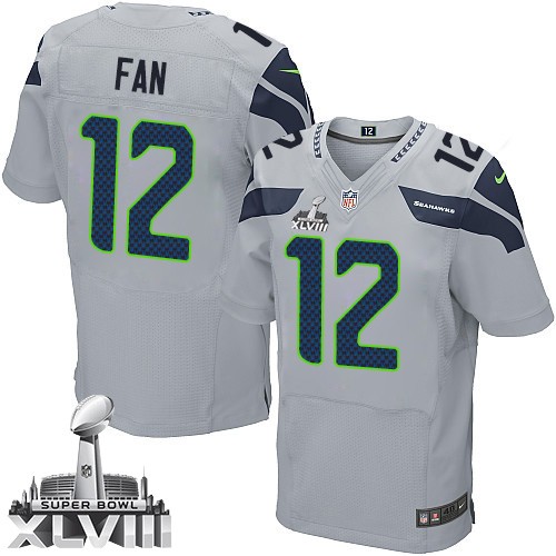 NFL 12th Fan Seattle Seahawks Elite Alternate Super Bowl XLVIII Nike ...