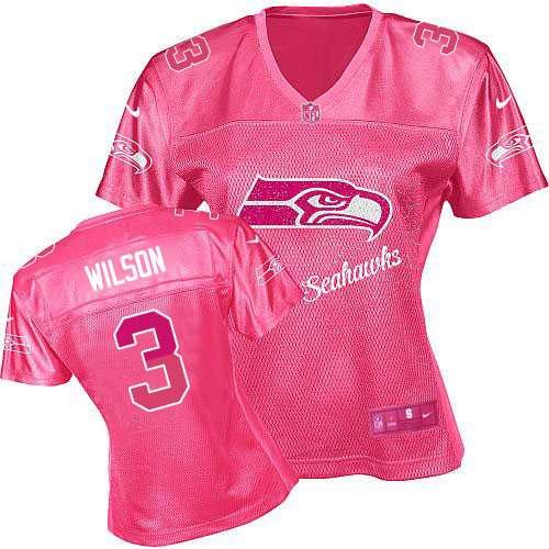 NFL Russell Wilson Seattle Seahawks Women's Game Fem Fan Nike Jersey - Pink