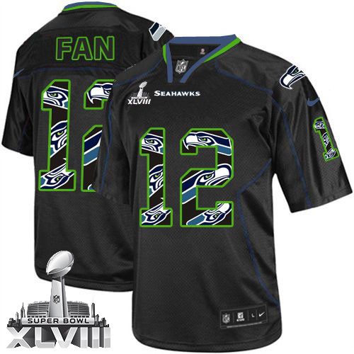 NFL 12th Fan Seattle Seahawks Limited Super Bowl XLVIII Nike Jersey ...
